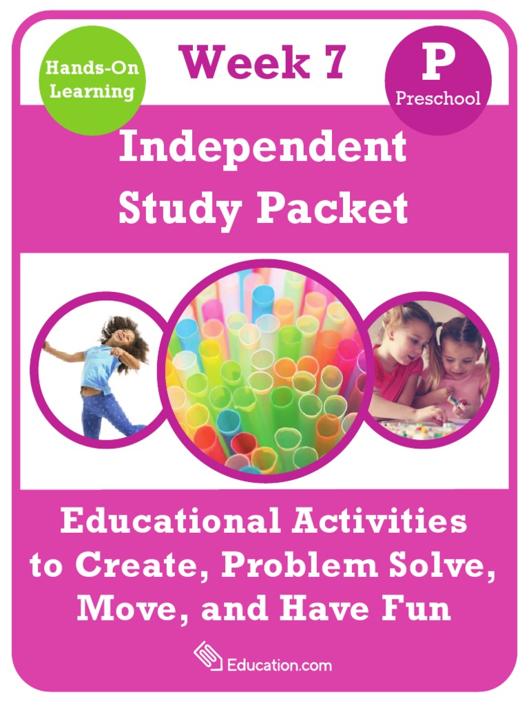 Independent Study Packet Preschool Week 7 | PDF