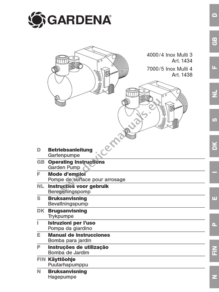 4000/4 Inox Multi 3 Art. 1434 | PDF | Pump | Water
