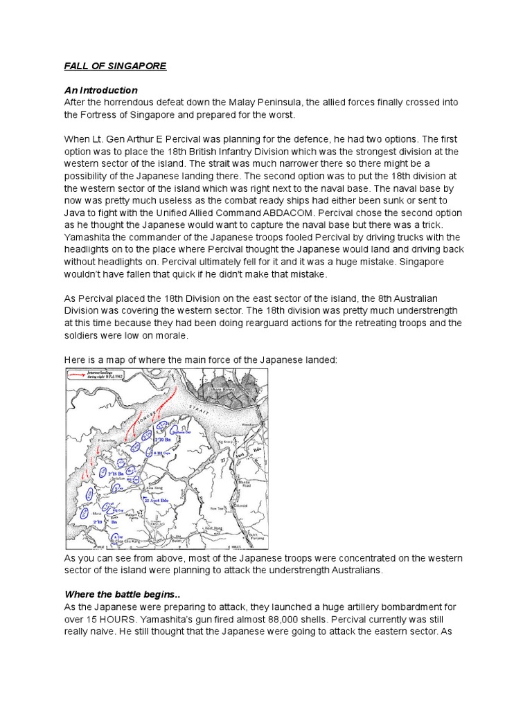 Fall of Singapore | Download Free PDF | World War II | Theaters And ...