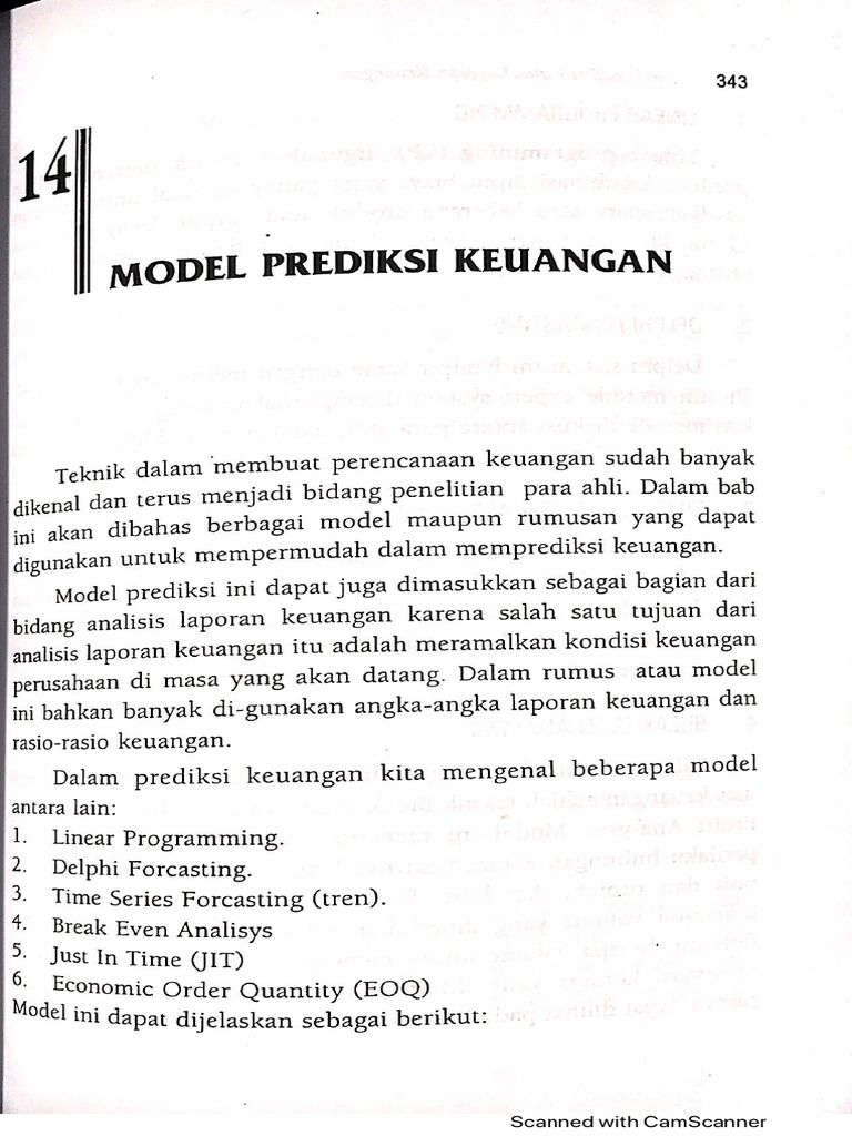 Analisis Model Prediksi | PDF