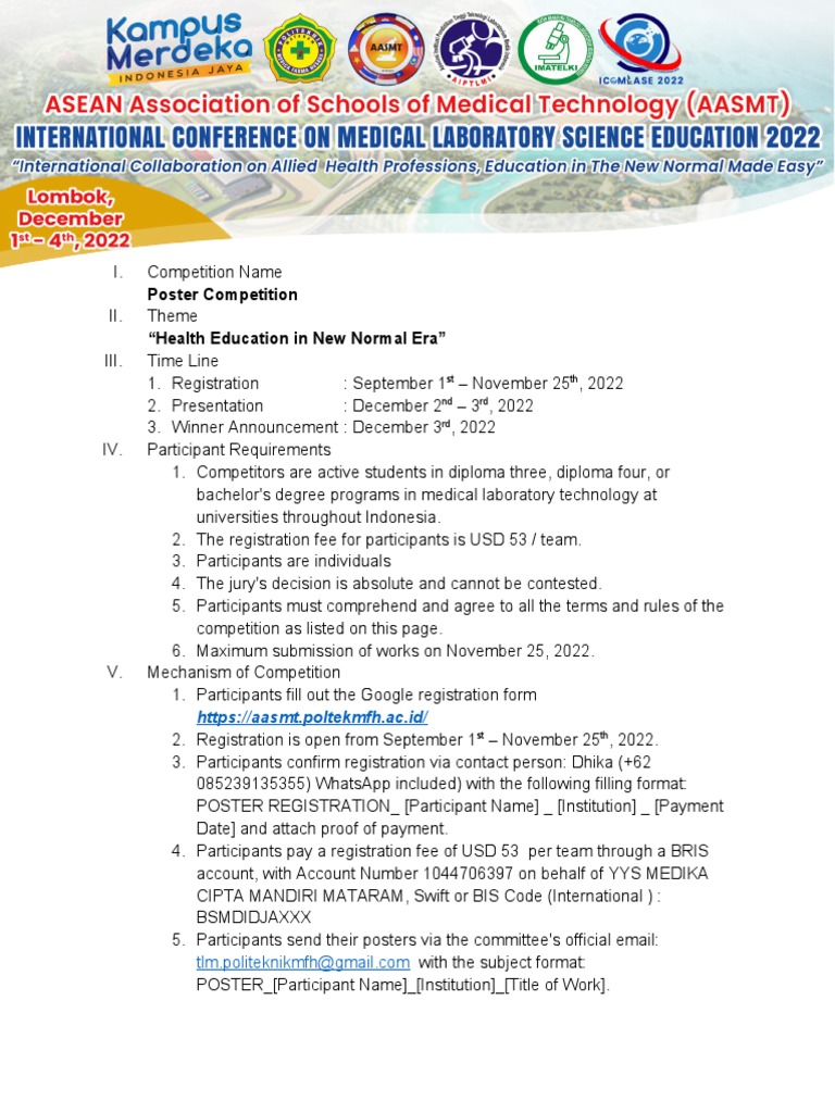 Guidelines of Poster Competition | PDF