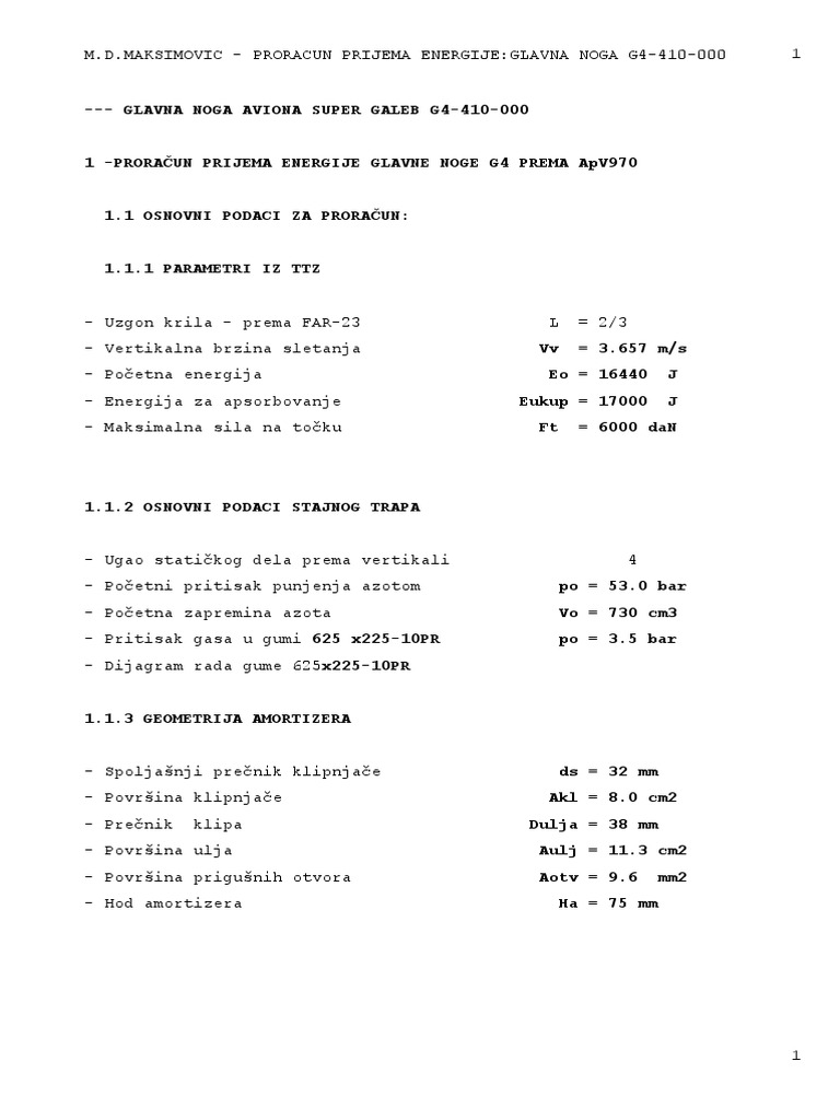 Glavna Noga Aviona Super Galeb G4 | PDF