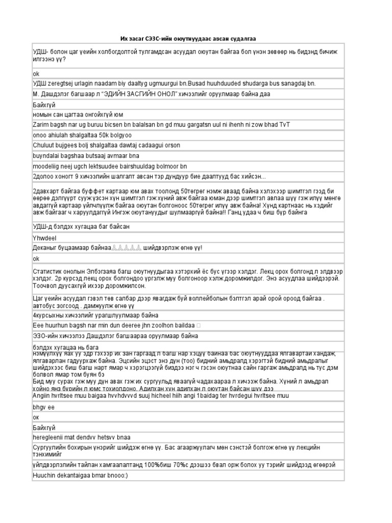 Setgel Hanamjiin Sudalgaa 11.07 3 | PDF