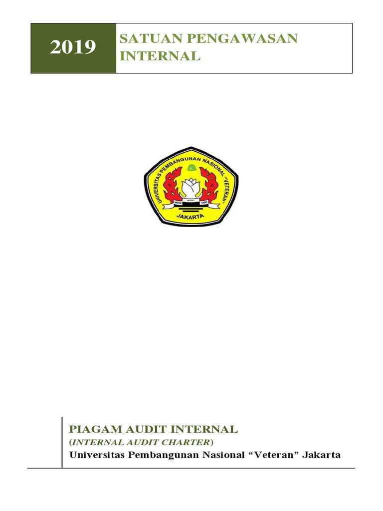 Piagam Audit Internal SPI UPNVJ 2019 | PDF Piagam Audit Internal SPI UPNVJ 2019 | PDF