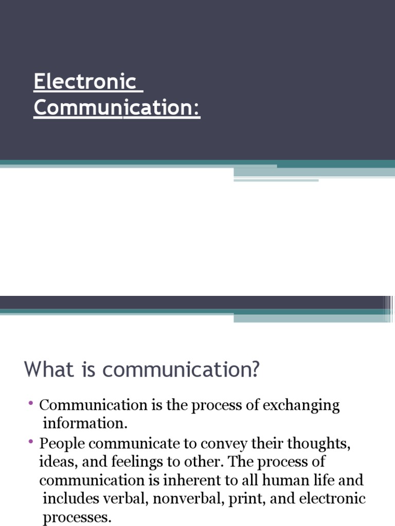 E Communication | PDF | Communication | Telecommunications