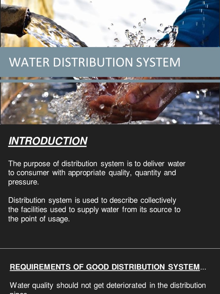 Water Distribution System Overview | PDF | Pump | Water