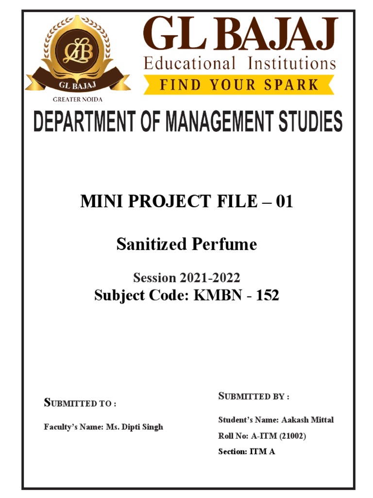 Mini Project Front Page & Certificate | PDF
