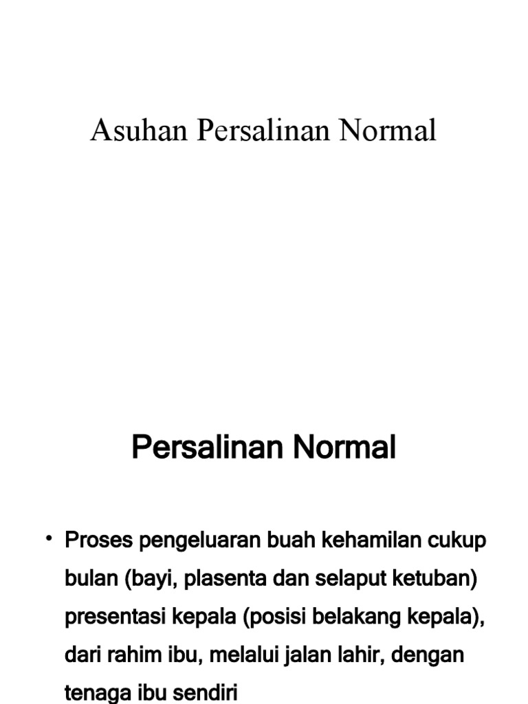 Asuhan Persalinan Normal | PDF