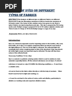 Types and Classification of Dyes | PDF | Dye | Textiles