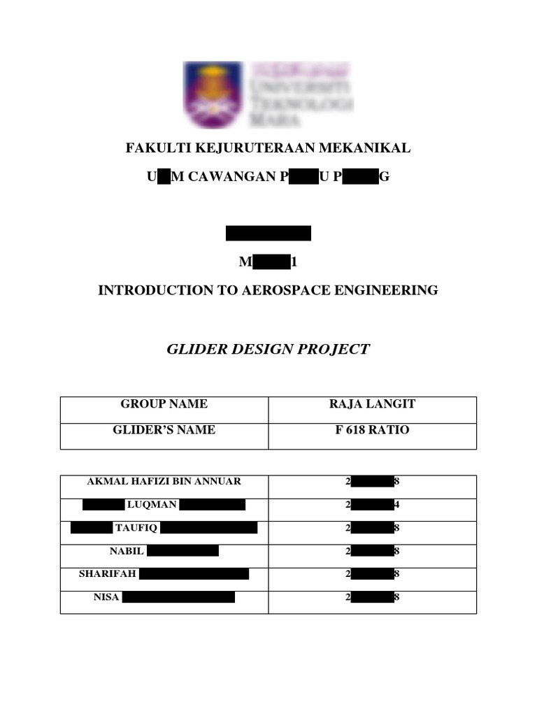 Glider Design Project Introduction To Ae | PDF | Flight | Glider (Sailplane)