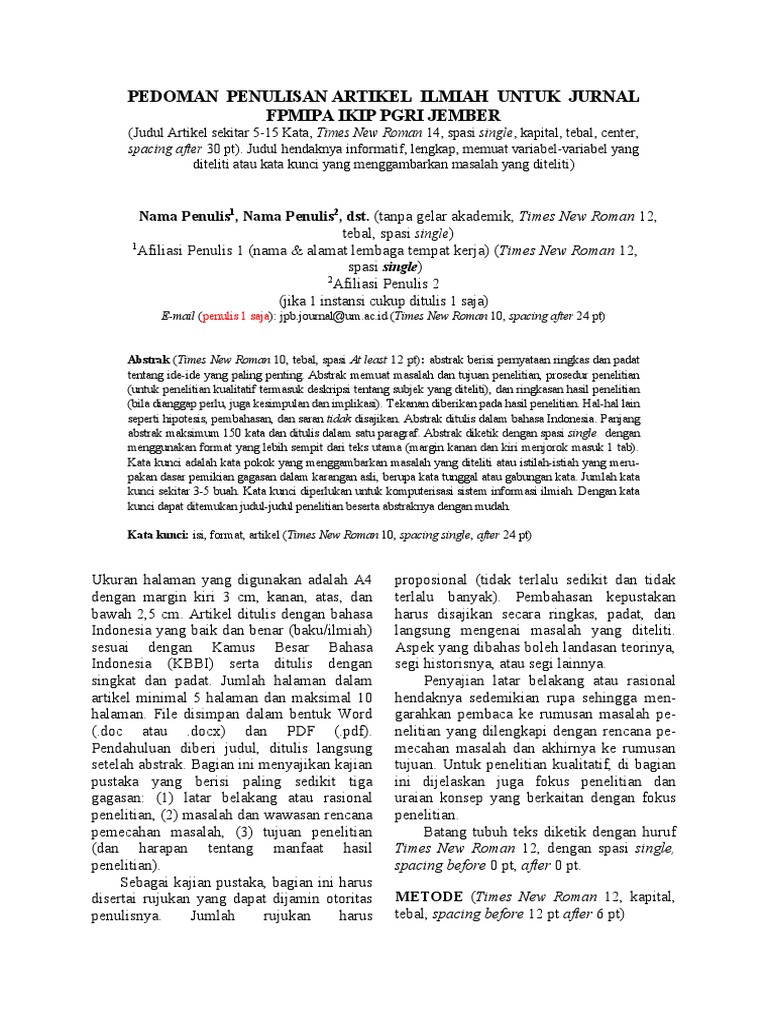 Template Artikel Ilmiah | PDF