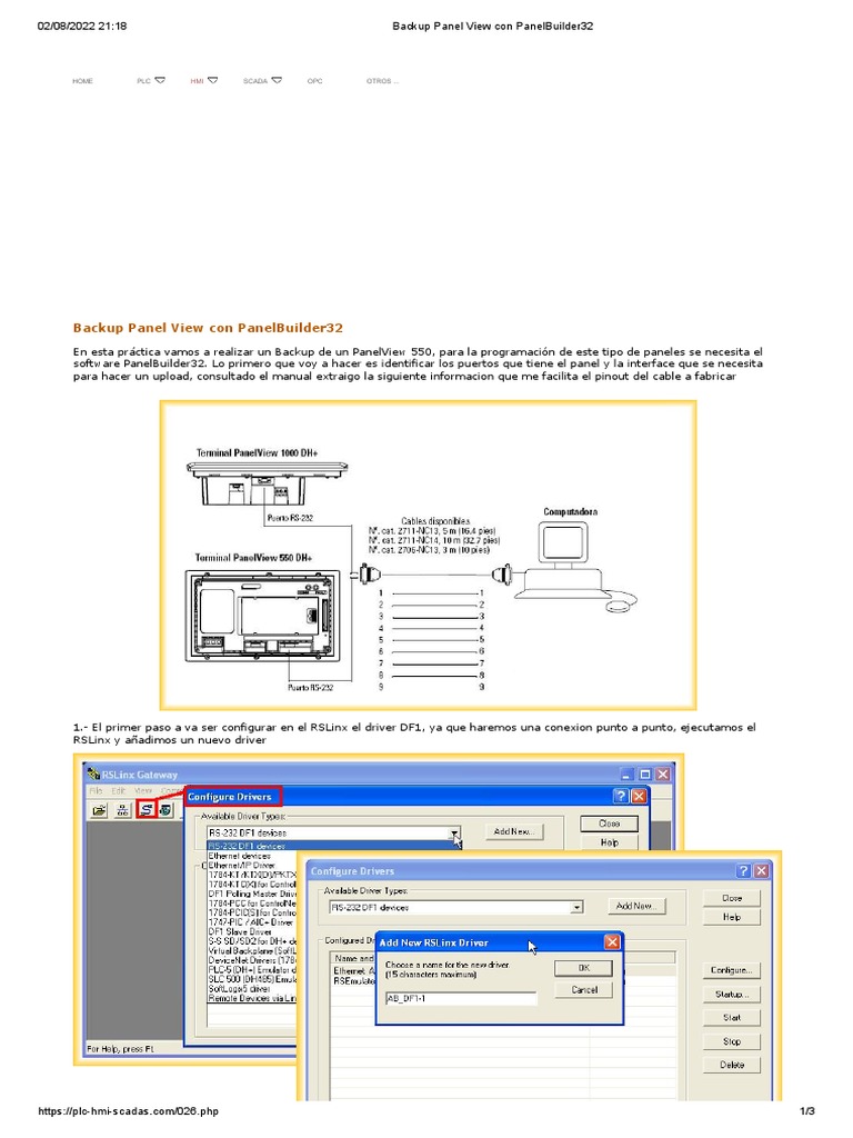 Backup Panel View Con PanelBuilder32 | PDF