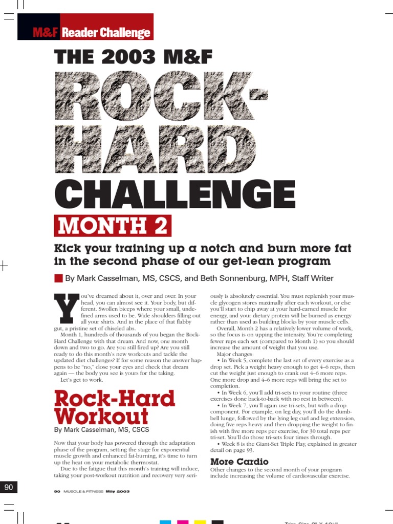 Bodybuilding - The Rock Hard Challenge (Month 2 Training)(1) | Salad ...