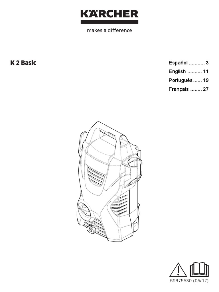 Manual Hidrolavadora Karcher k2 Basic Nogalpark | PDF | Agua | Neumático