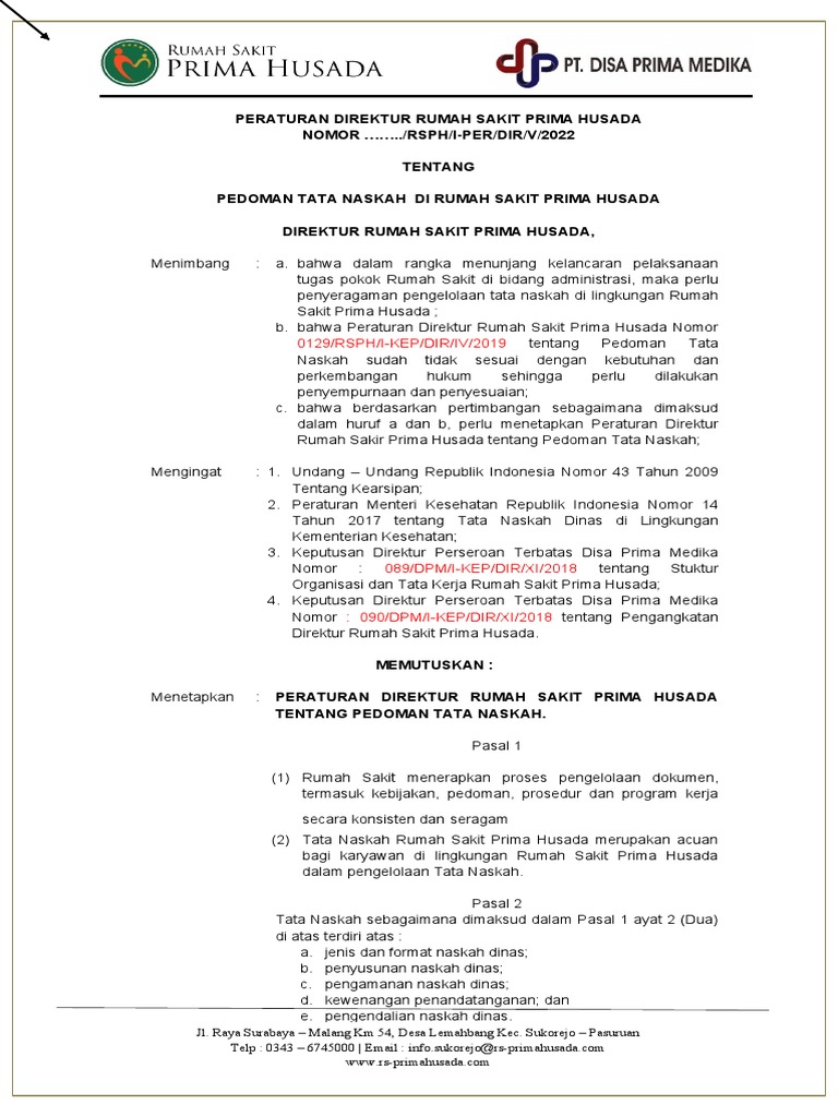 S. Pedoman Tata Naskah Phs | PDF