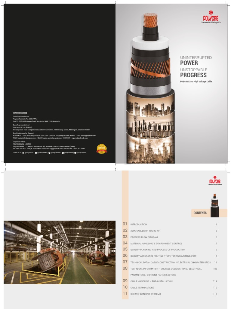 Polycab EHV Brochure - Low Res | PDF | Insulator (Electricity) | High ...