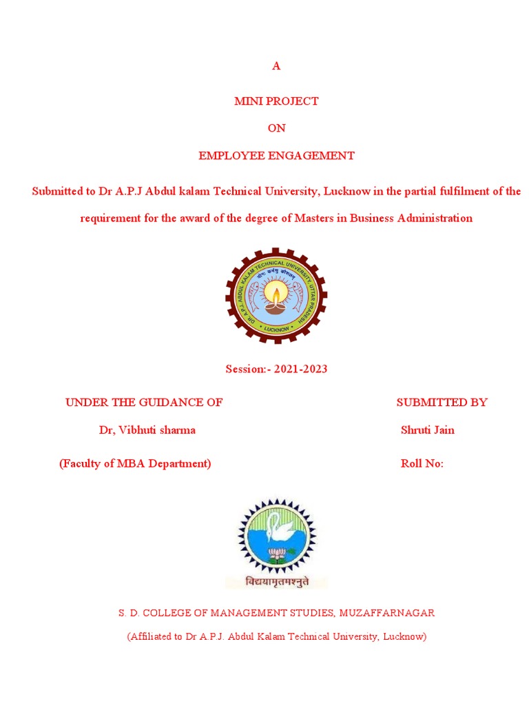 Shruti Project Pdf Leadership Employment