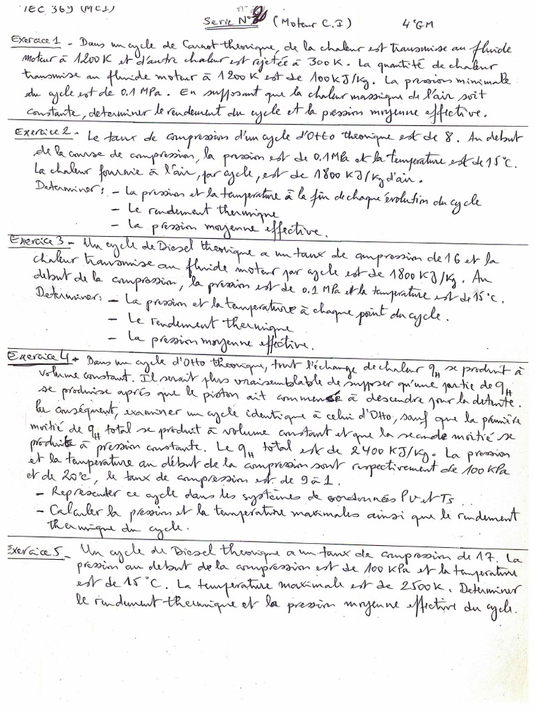 TD2 Moteur A Combustion Interne | PDF