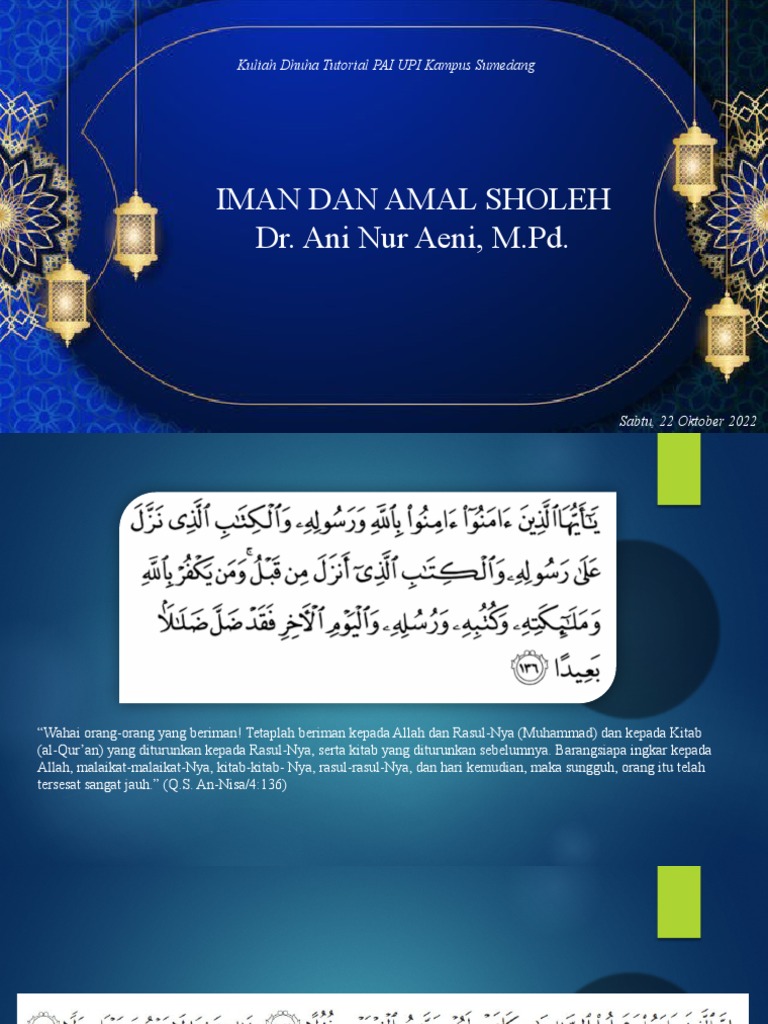 Iman dan Amal Sholeh dalam Islam | PDF
