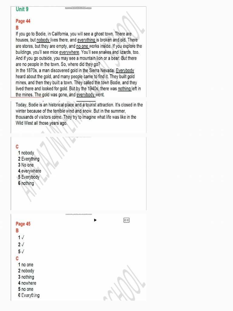 Oxford Discover Grammar Grade 4 Unit 9 | PDF