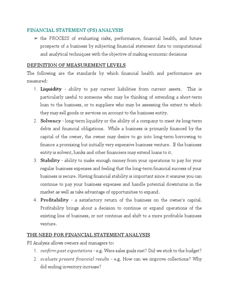 Lesson 2.1 & 2.2: Financial Analysis | PDF | Business | Equity (Finance)