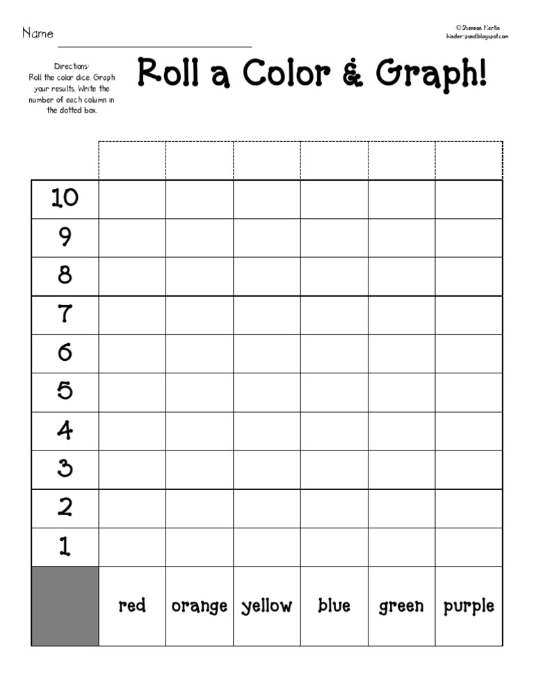 Color Dice Graphing Activity | PDF
