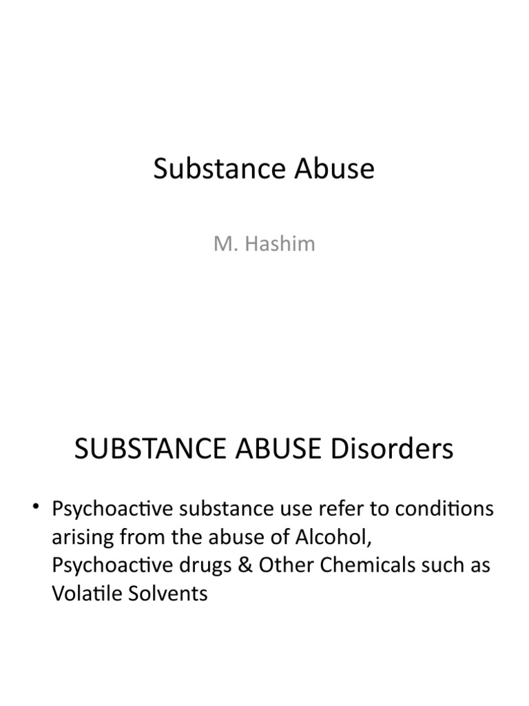 Substance Abuse | PDF | Substance Abuse | Psychoactive Drugs