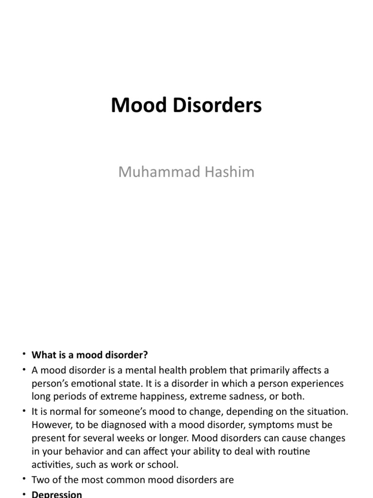 Mood Disorder | PDF | Bipolar Disorder | Mania