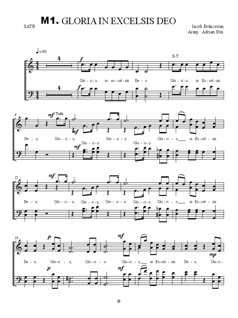 1.gloria in Excelsis Deo Orchx SATB | PDF | Mass (Liturgy) | Christian ...