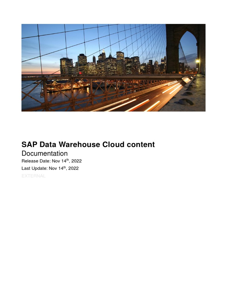 SAP Data Warehouse Cloud Content | PDF | Cloud Computing | Analytics