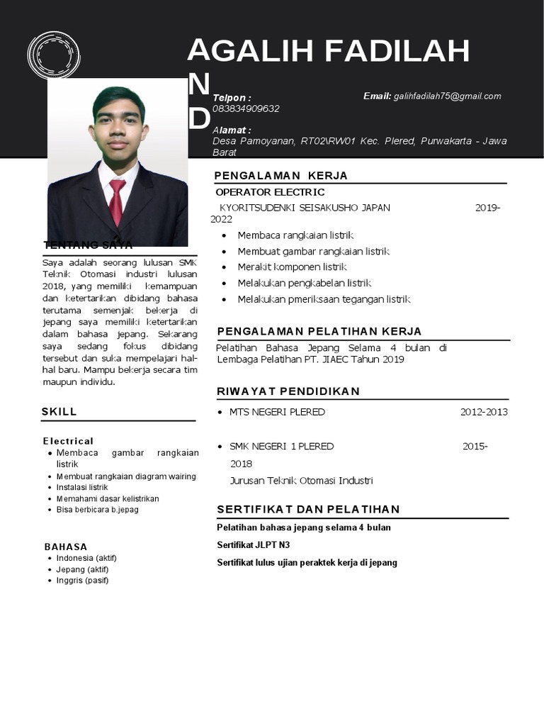 CV - Galih | PDF