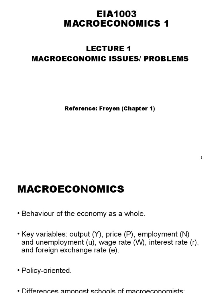 An Introduction to Macroeconomic Issues, Key Variables, and Malaysia's ... An Introduction to Macroeconomic Issues, Key Variables, and Malaysia's ...