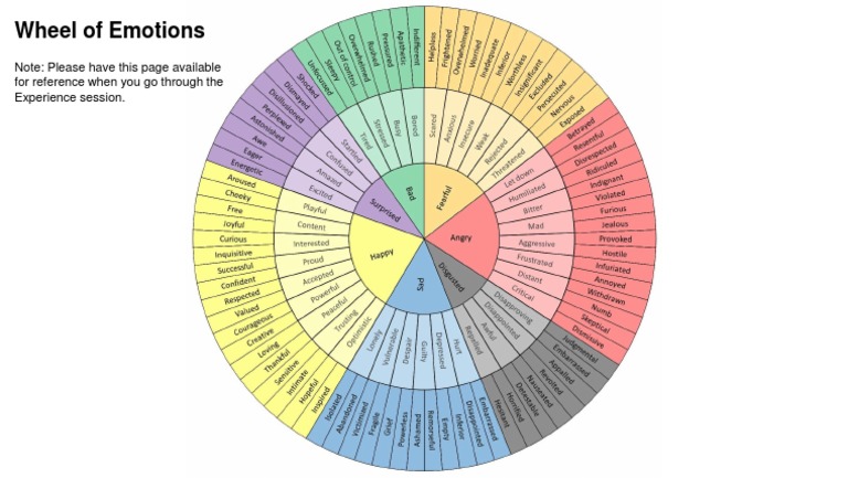 Wheel of Emotions | PDF