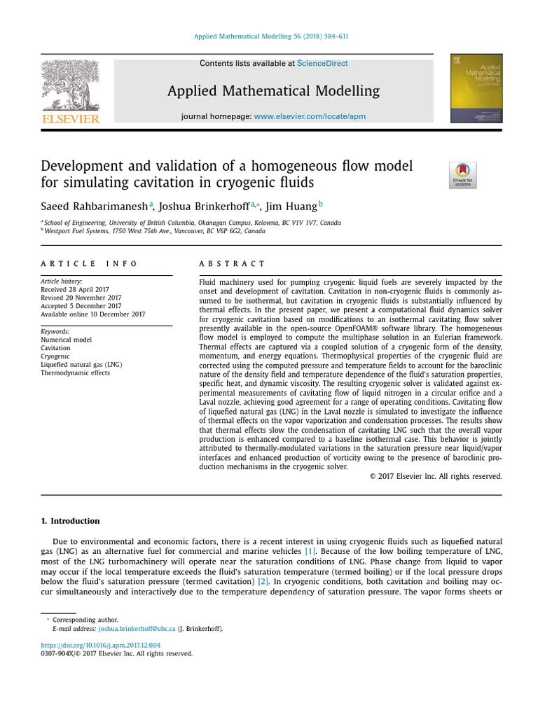 Numerical Simulation of Cavitation Around A Two-Dimensional Hydrofoil ...