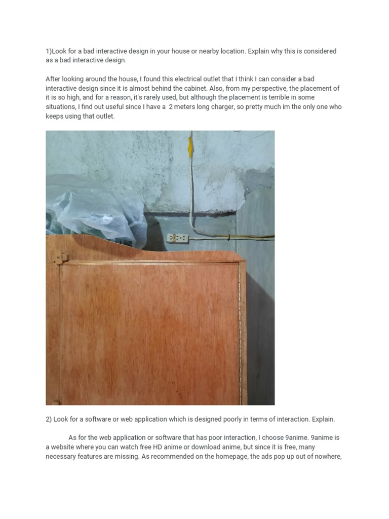 Exercise #3 - Bad Interactive Design | PDF