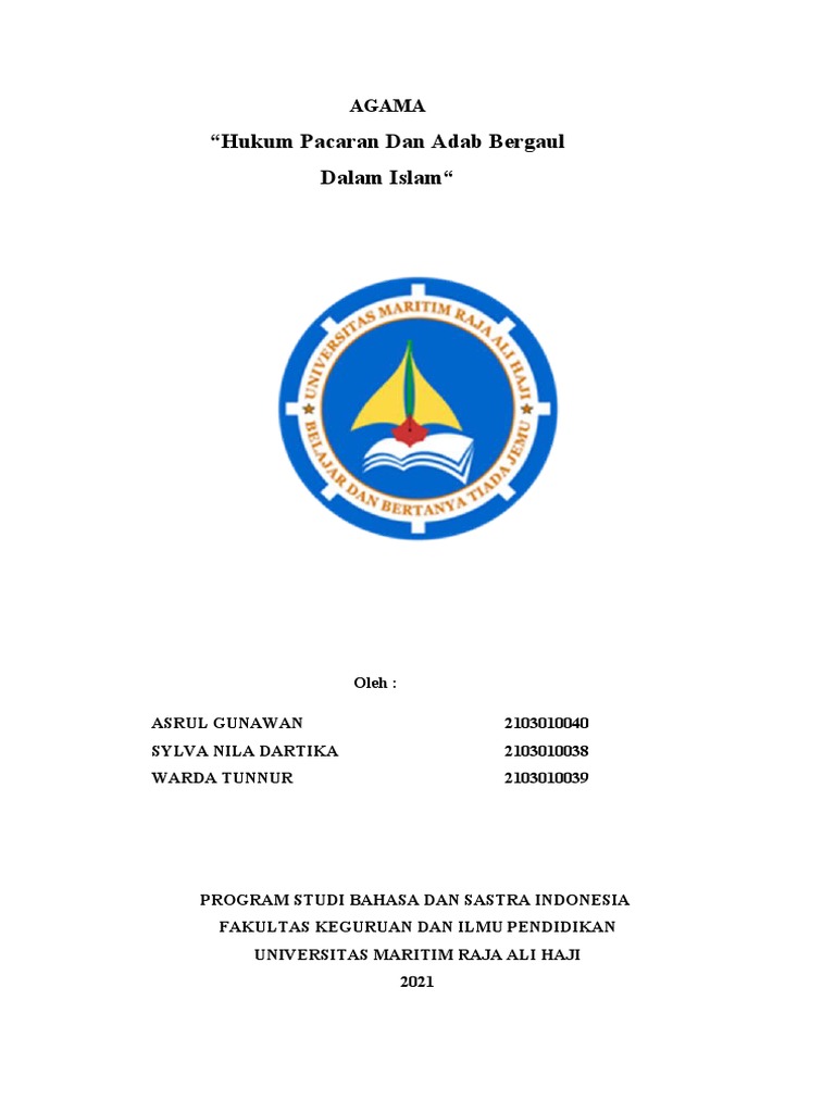 Makalah Agama Hukum Pacaran Dan Adab Bergaul Dalam Islam Pdf 