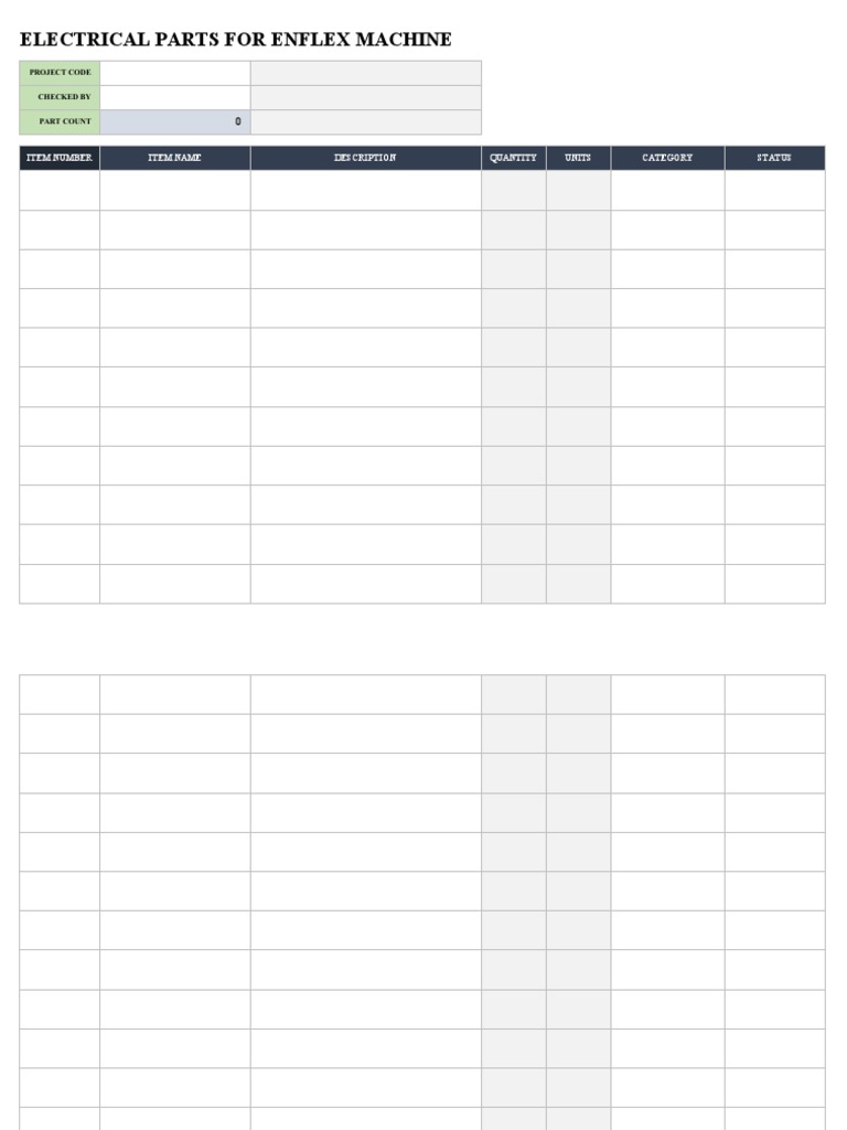 Enflex Machine Bom | PDF