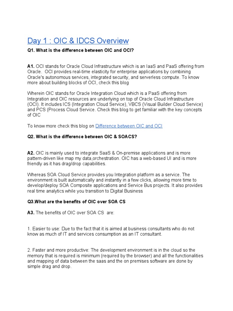 Oic Faq | PDF | Cloud Computing | File Transfer Protocol
