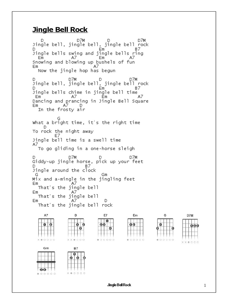 Jingle Bell Rock Guitar Chords | PDF