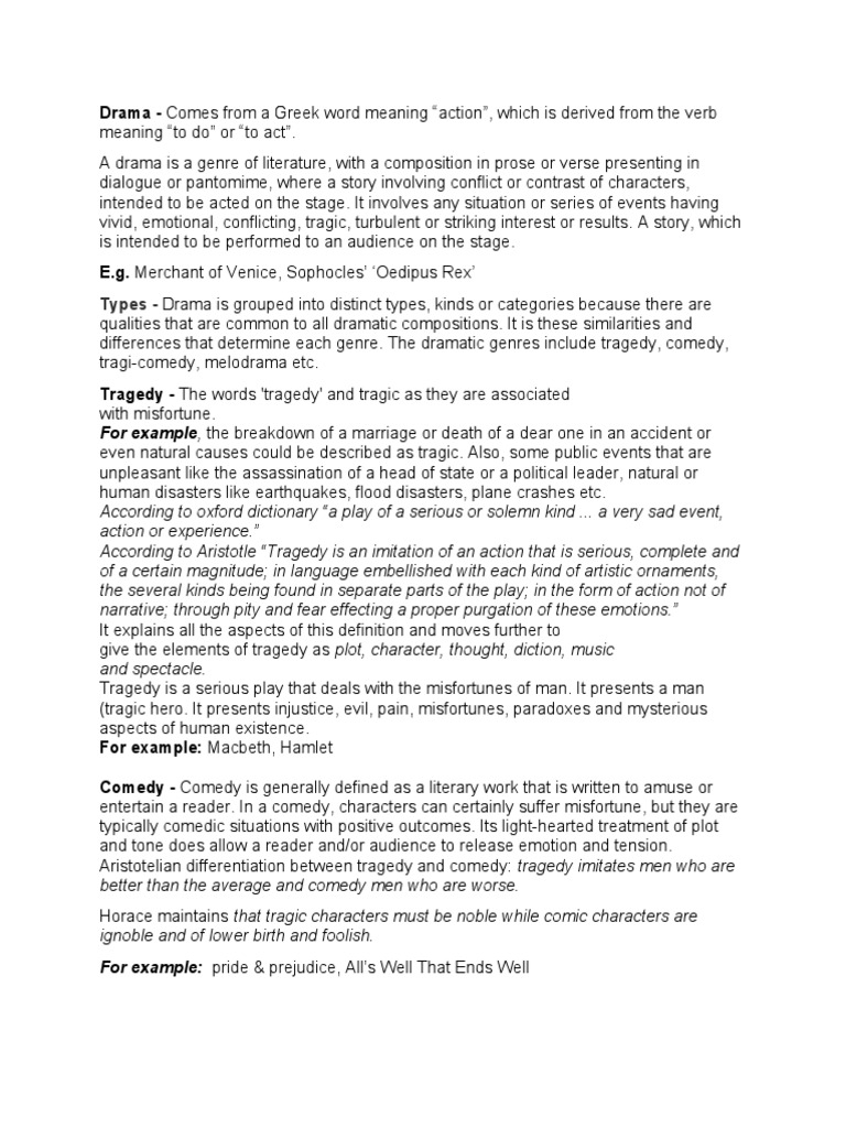 Drama | PDF | Tragedy | Plot (Narrative)