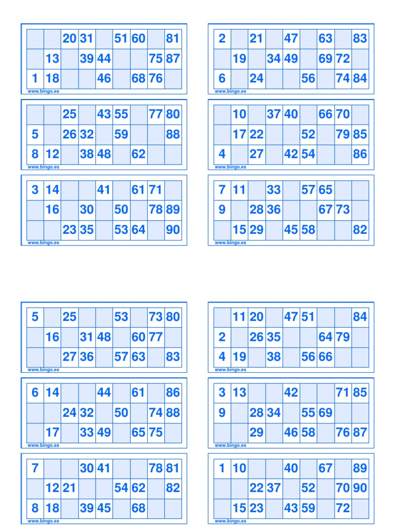 Números de Bingo y Recursos Online | PDF