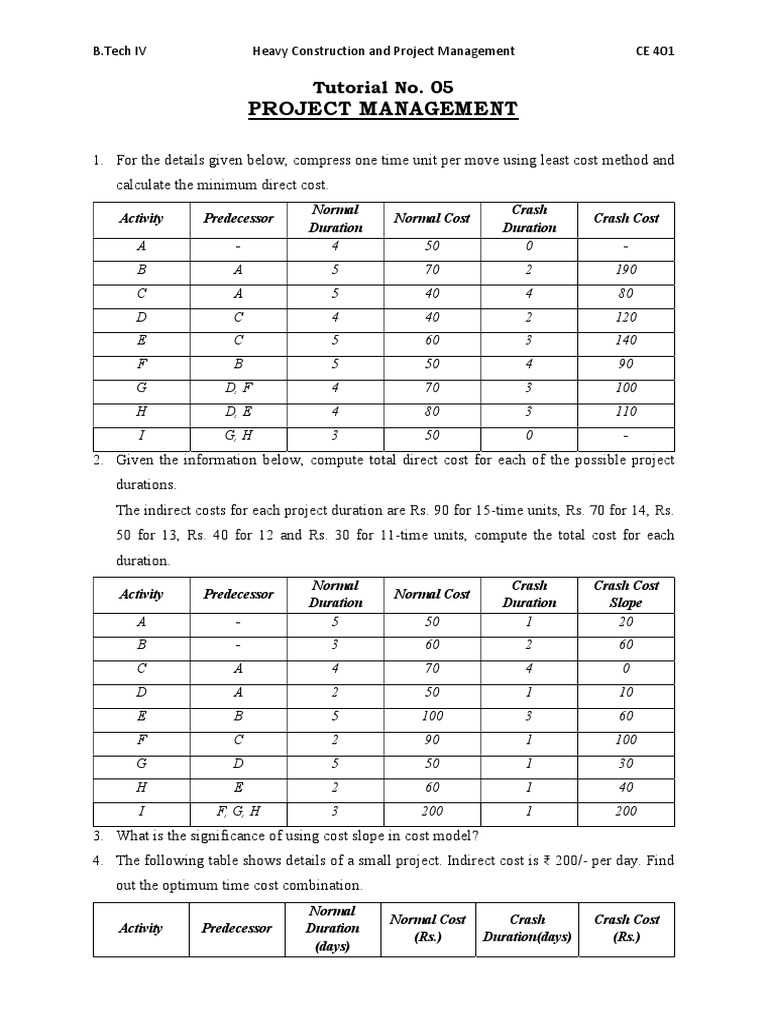 HCPM Tutorial 5 Project Management | PDF | Computing | Computer Science