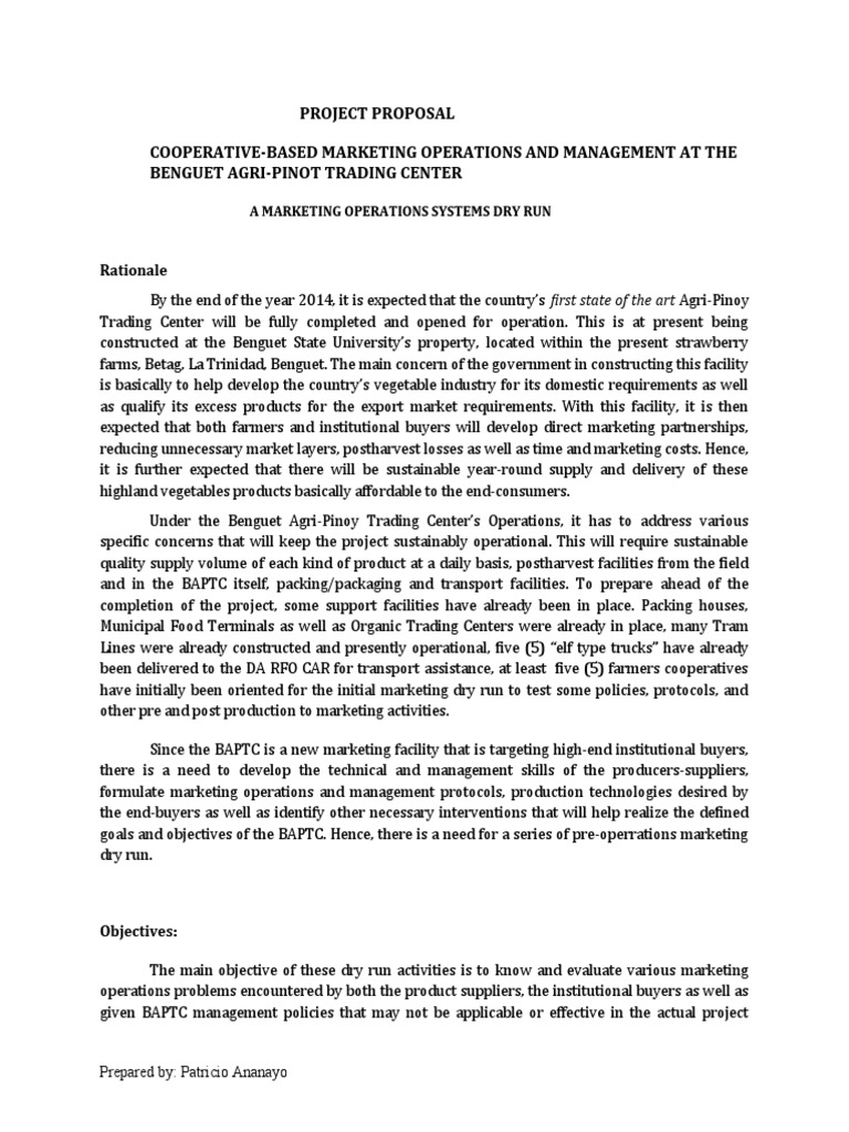 BAPTC Proposal 2 | Download Free PDF | Procurement | Supply Chain