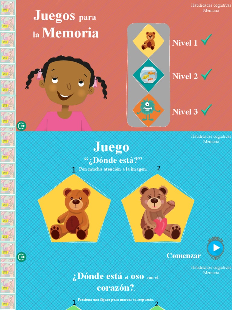 Juegos interactivos para el entrenamiento de la memoria a corto plazo ...