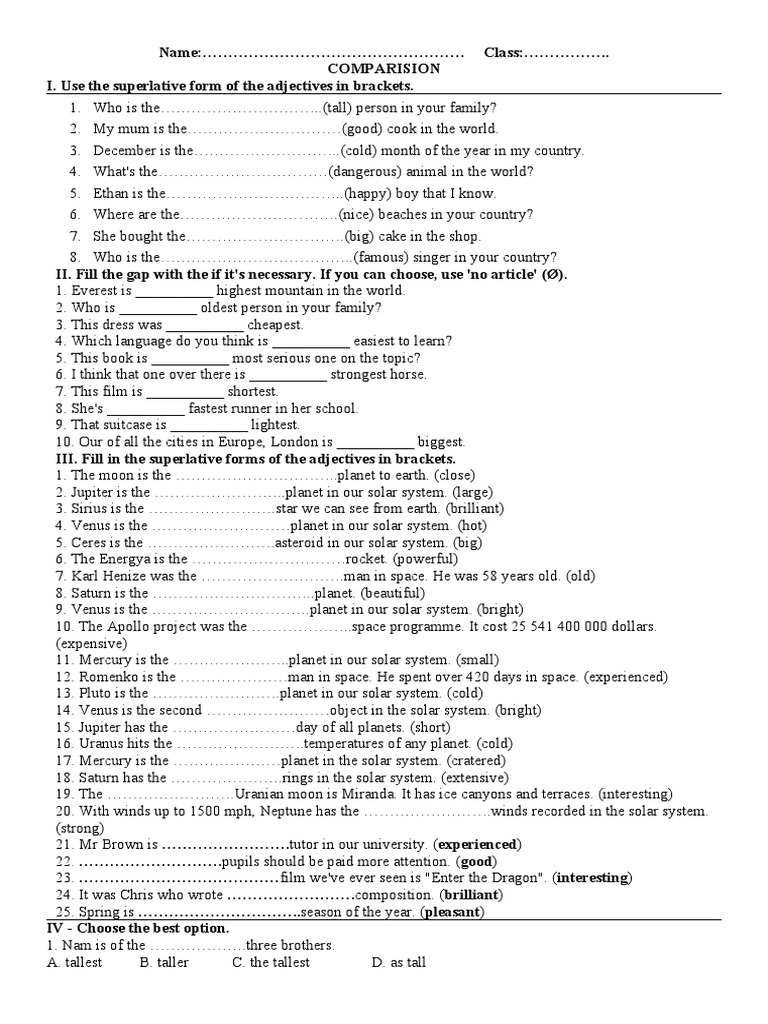 Comparative 2 | PDF | Solar System | Planets