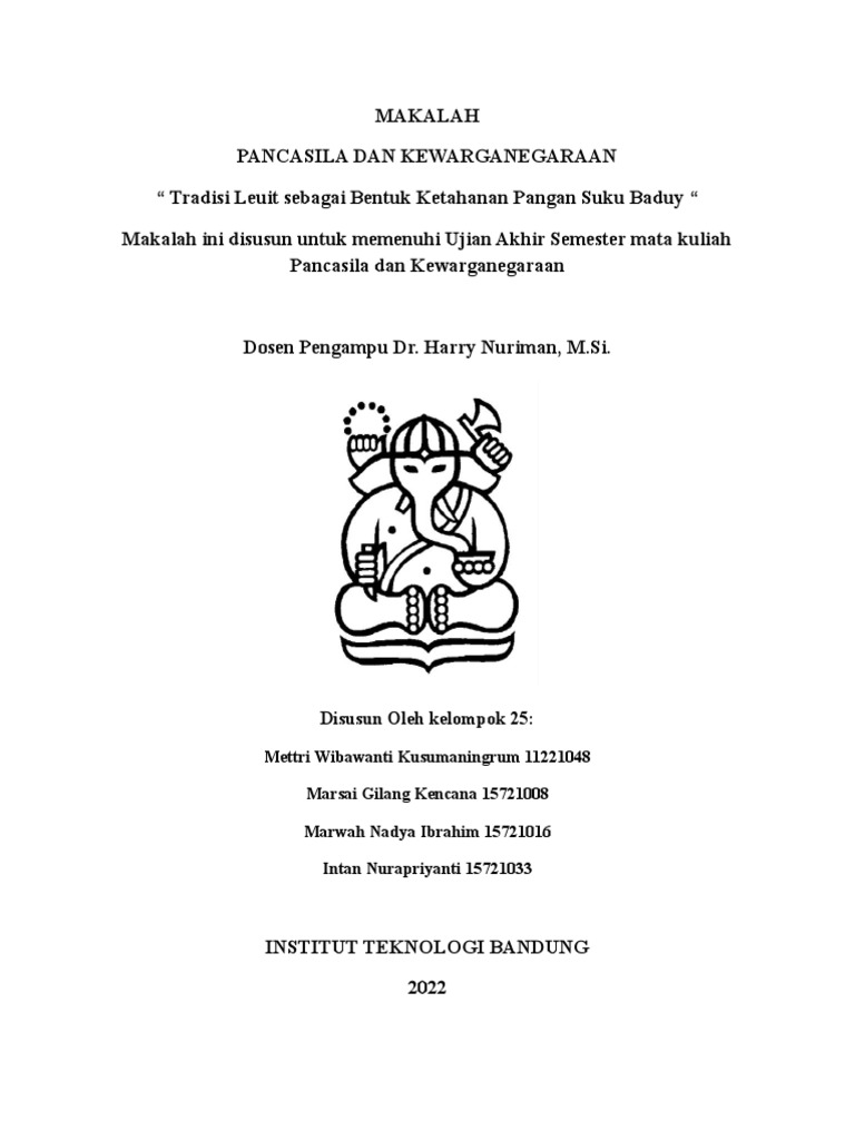 Tradisi Leuit dan Ketahanan Pangan Baduy | PDF