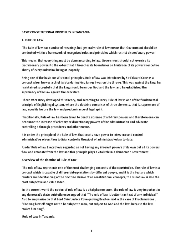 BASIC CONSTITUTION PRINCIPLES | PDF | Separation Of Powers | Rule Of Law