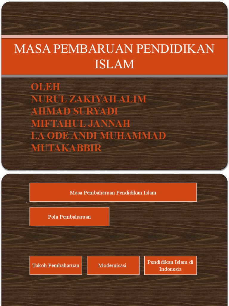 Masa Pembaruan Pendidikan Islam | PDF