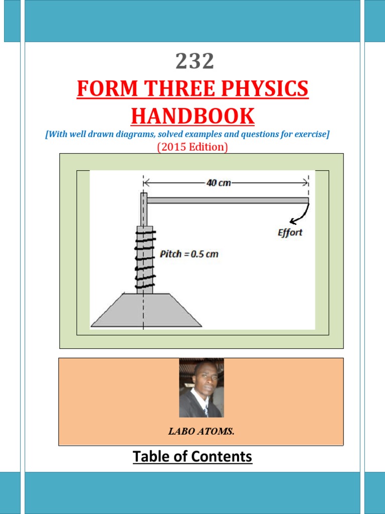 Form Three Physics Handbook-1 | PDF | Acceleration | Velocity