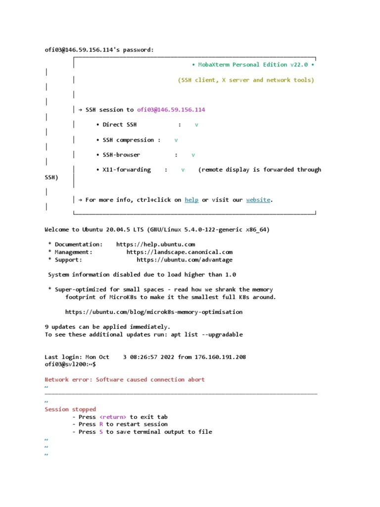 Mobaxterm Personal Edition V22.0 - : (SSH Client, X Server and Network Tools) | PDF | Computing ...